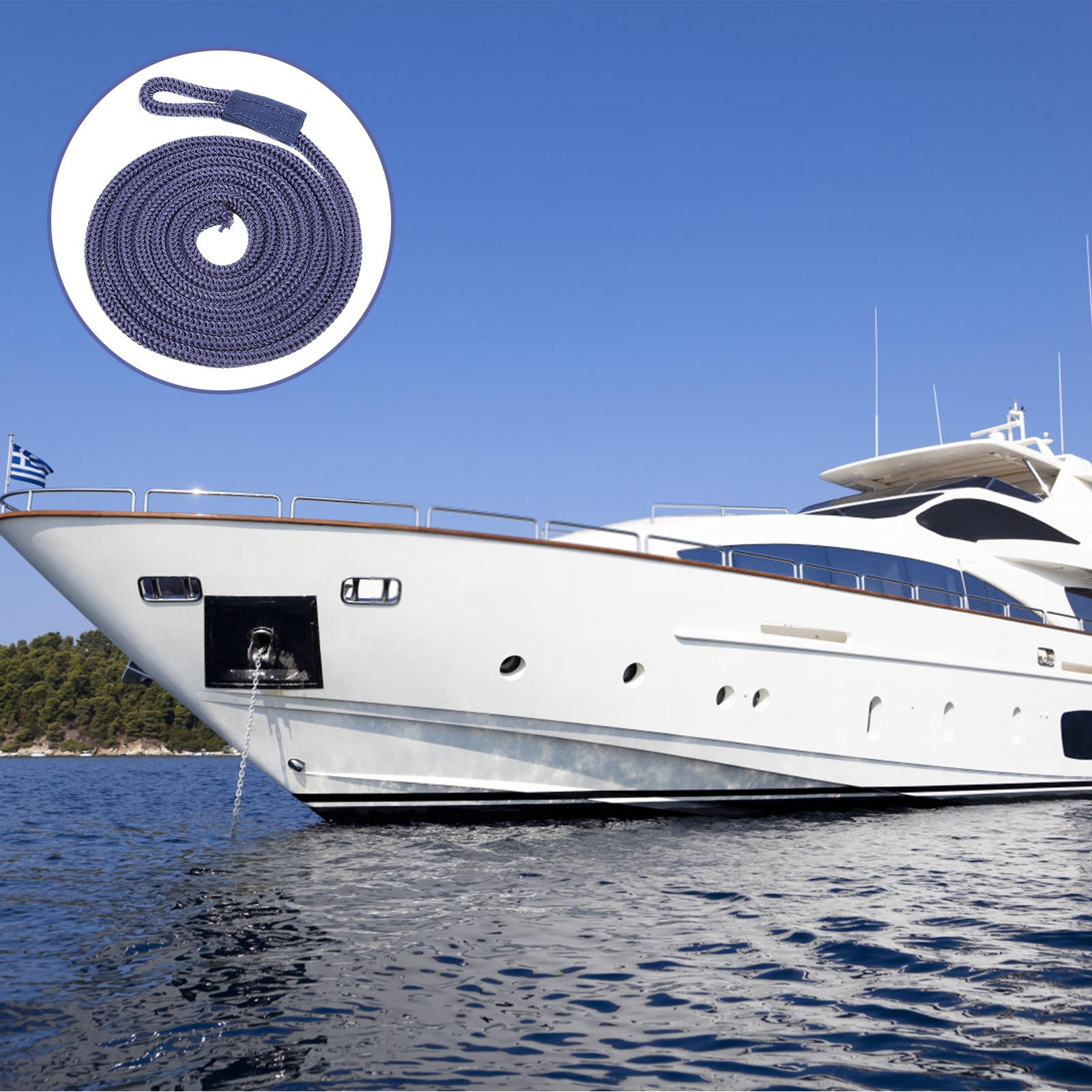 MLINS 2Set Blue PP Boat Rope Adjust Height Boat Line - Walmart.com