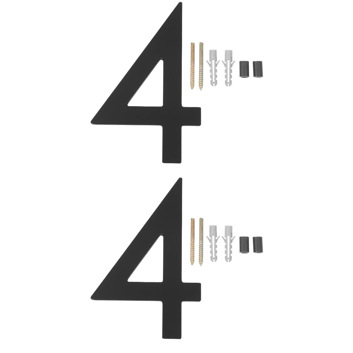 MLINS 2pcs 0- Metal Numbers: House Numbers Cast Numbers Plaque Home ...