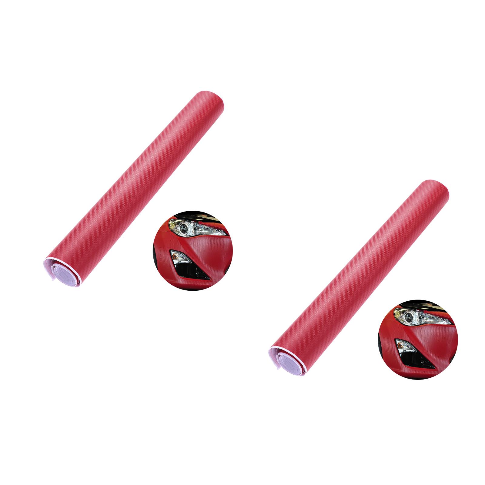 MLINS 2pcs 3D Carbon Fiber Wrap Roll DIY Sticker for Car Auto Vehicle ...