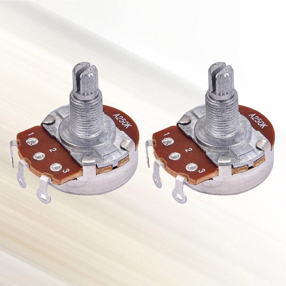 MLINS 2pcs A250K Long Knurled Split Shaft Electric Bass Guitar Volume ...