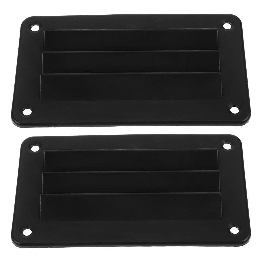 MLINS 2pcs Air Vent Louver For Rv Boat Camper Black Plastic Ventilation ...