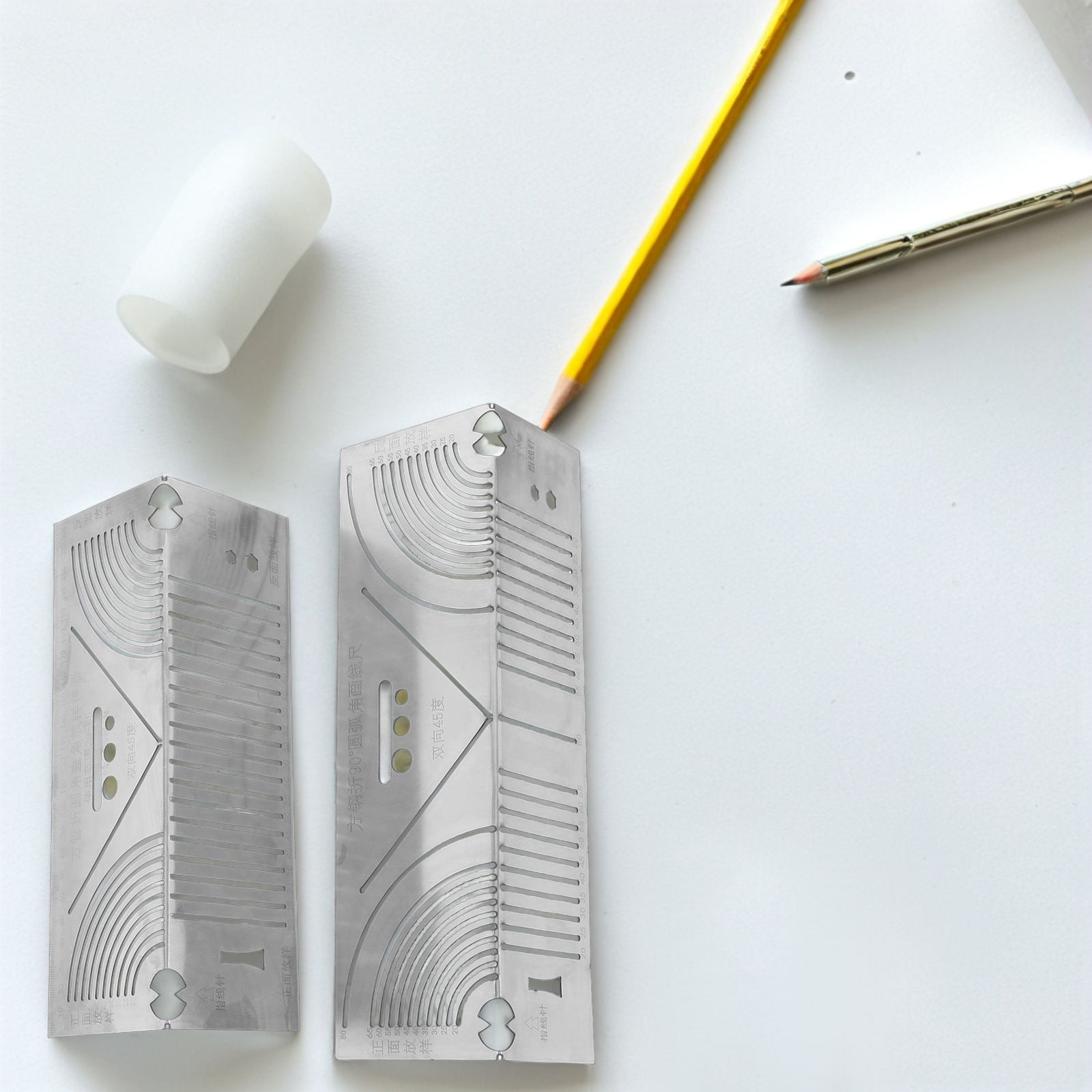 MLINS 2pcs Arc Ruler Practical Arc Marking Ruler Convenient Angle ...