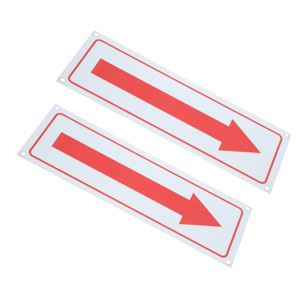 MLINS 2pcs Arrow Sign Aluminum Arrows Sign Red Arrow Signs Traffic ...