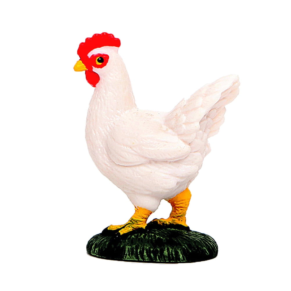 MLINS 2pcs Artificial Poultry Ornament Farm Animal Chicken Craft ...