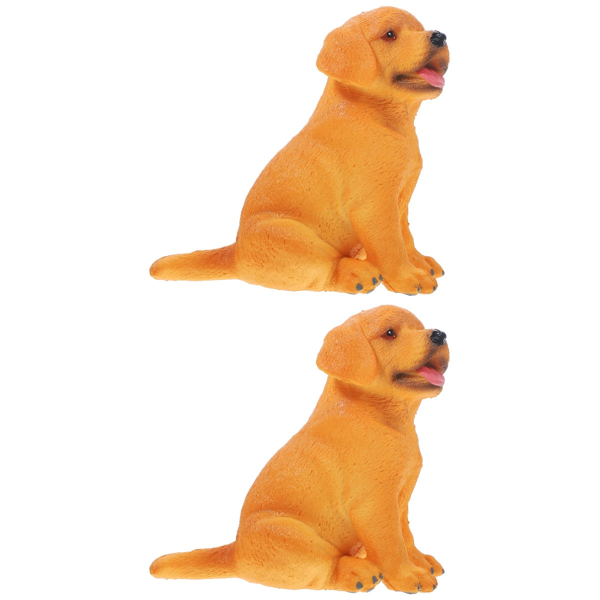 MLINS 2pcs Artificial Small Dog Model Realistic Pet Dog Statue Fake Dog ...