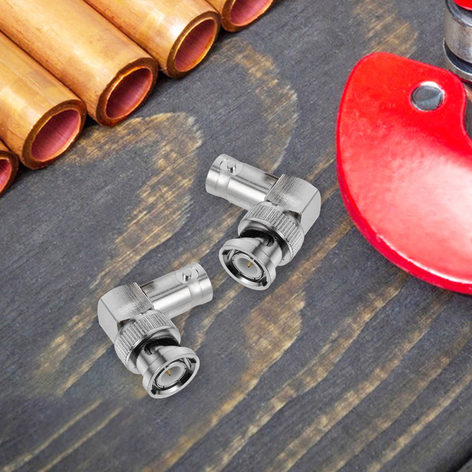 MLINS 2pcs BNC Right Angle Connector Elbow 90 Degree Male to Female L ...