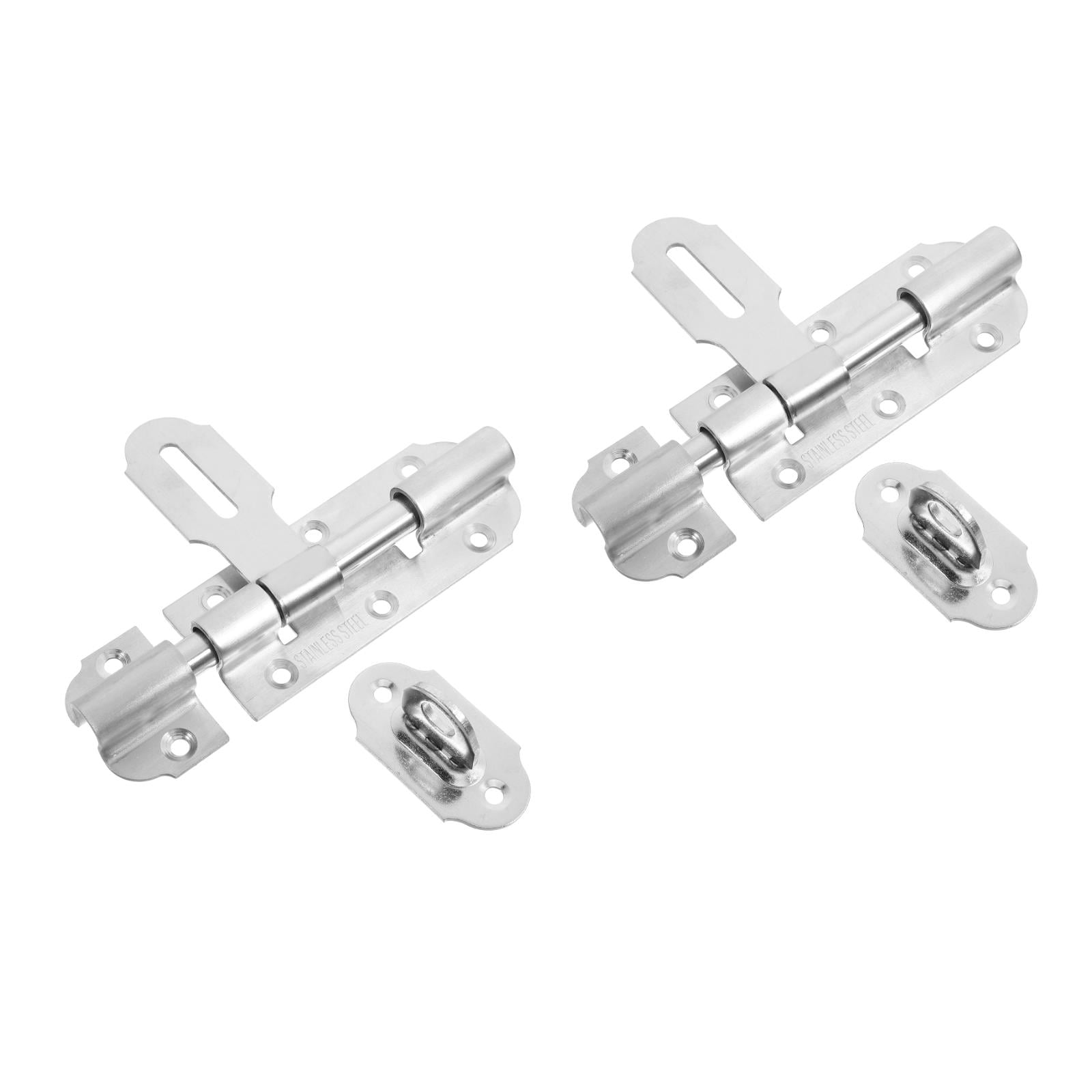 MLINS Hemoton 2pcs Barrel Bolt Latch 4 Inch Slide Bolt Lock Stainless ...