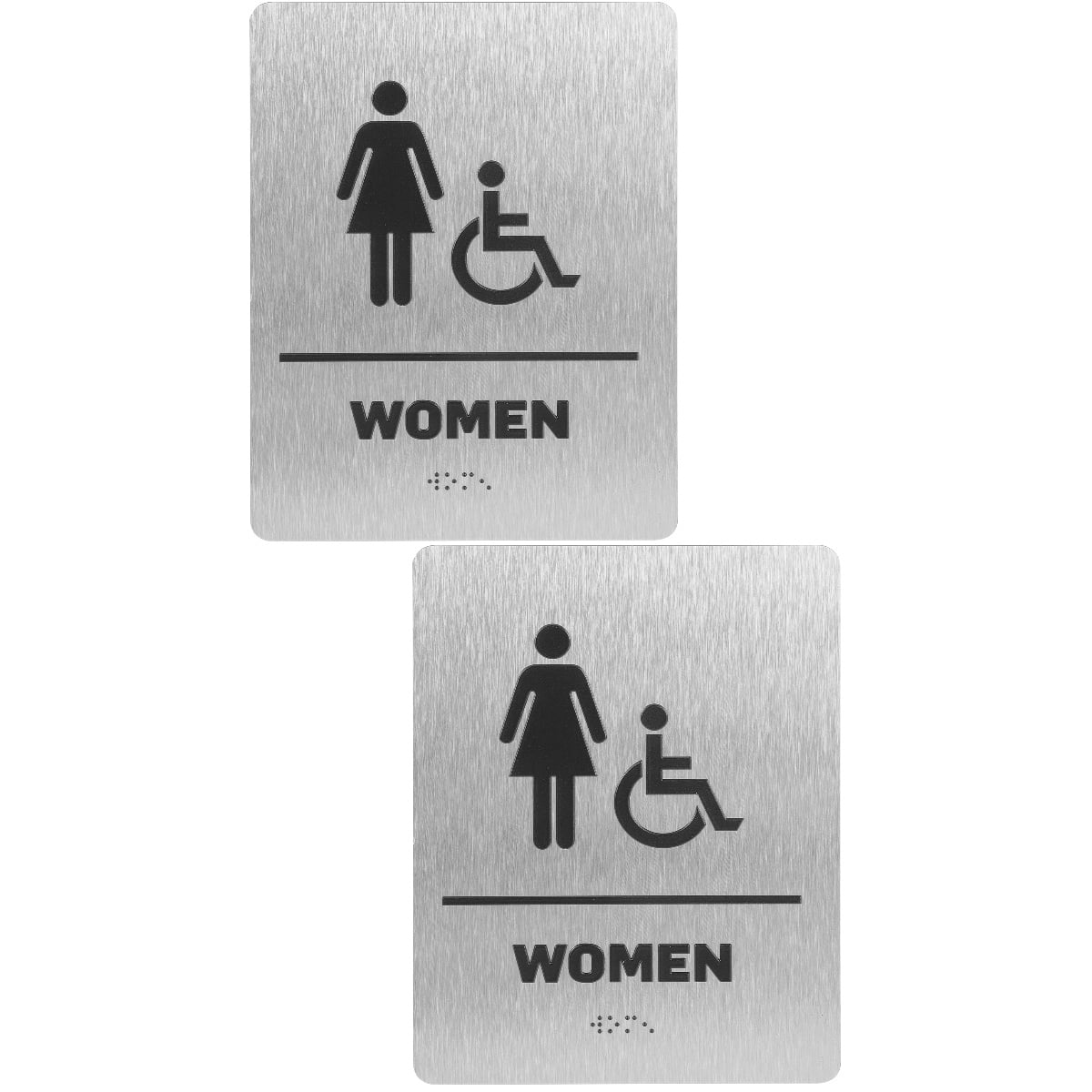 MLINS 2pcs Bathroom Identification Sign Female Restroom Sign Metal ...