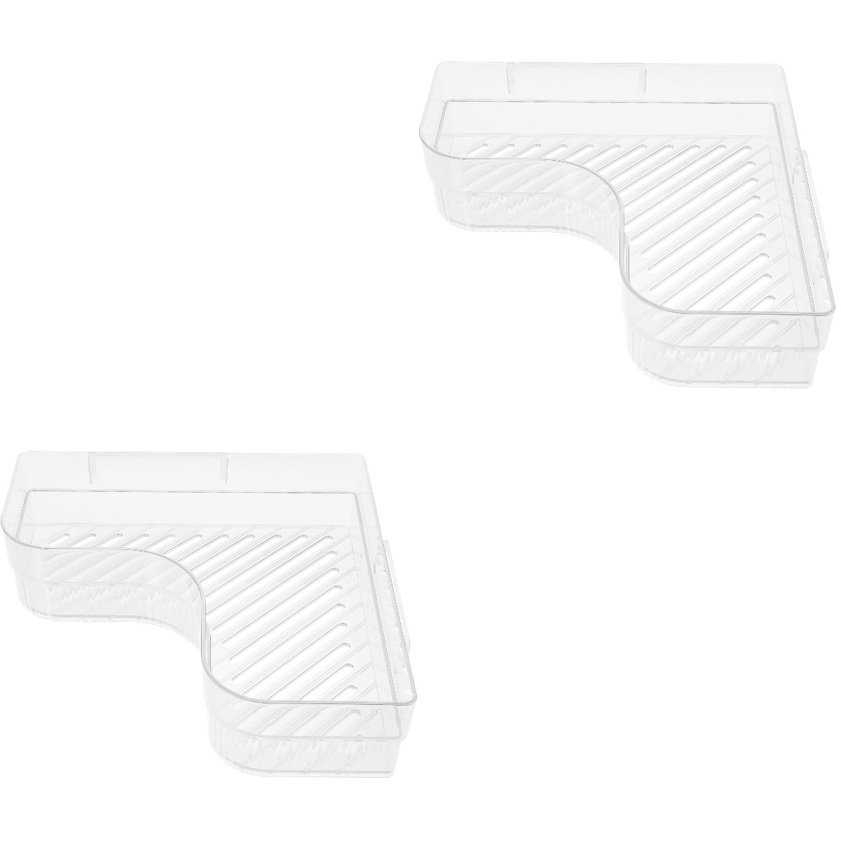 MLINS 2pcs Bathroom Storage Shelf Punch-free Wall Mounted Corner Drain ...