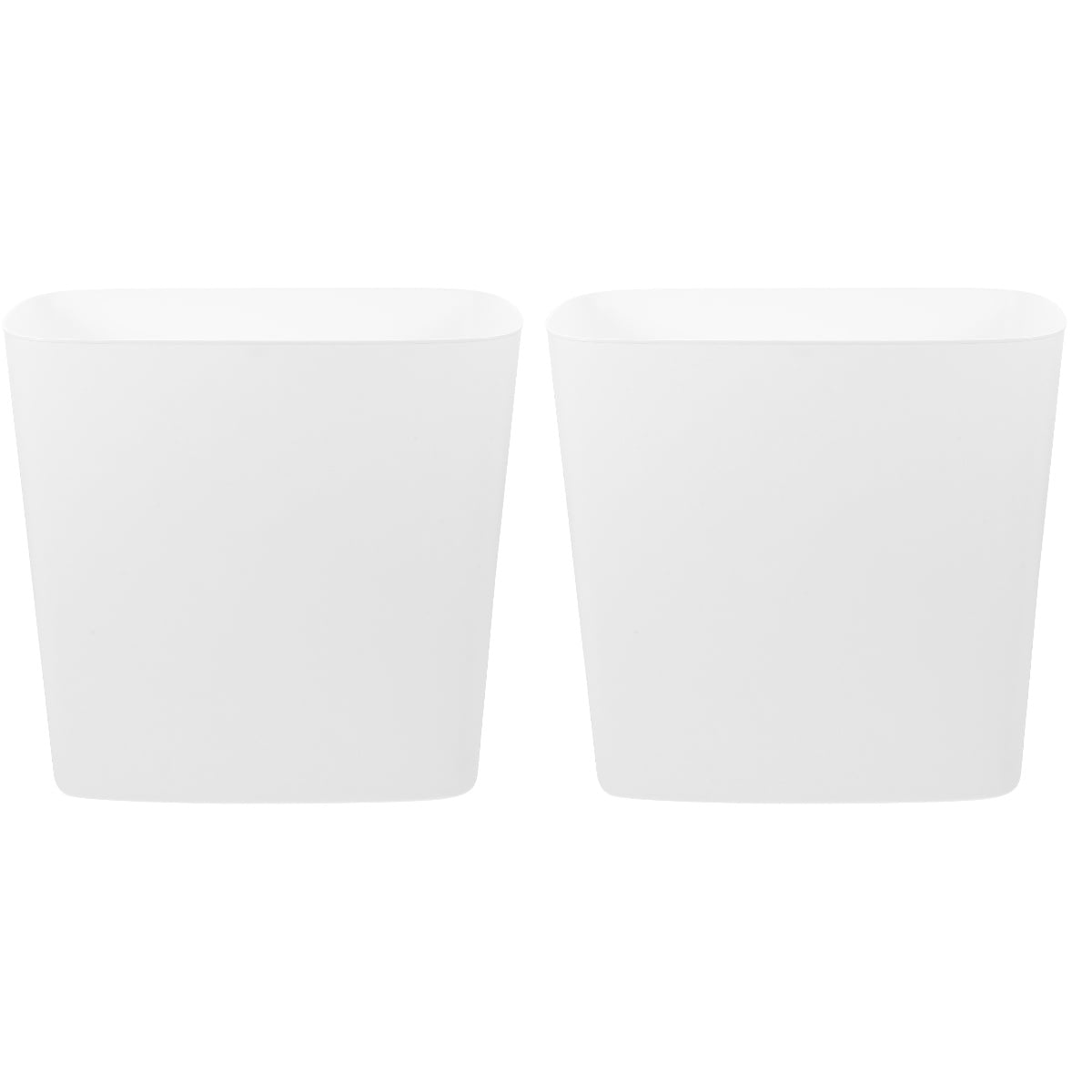 MLINS 2pcs Bathroom Trash Can Plastic No Lid Slim Garbage Can Narrow ...
