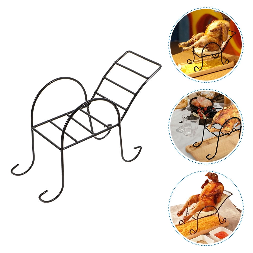MLINS 2pcs Beach Chair Shape Chicken Grill Rack Creative Chicken BBQ ...