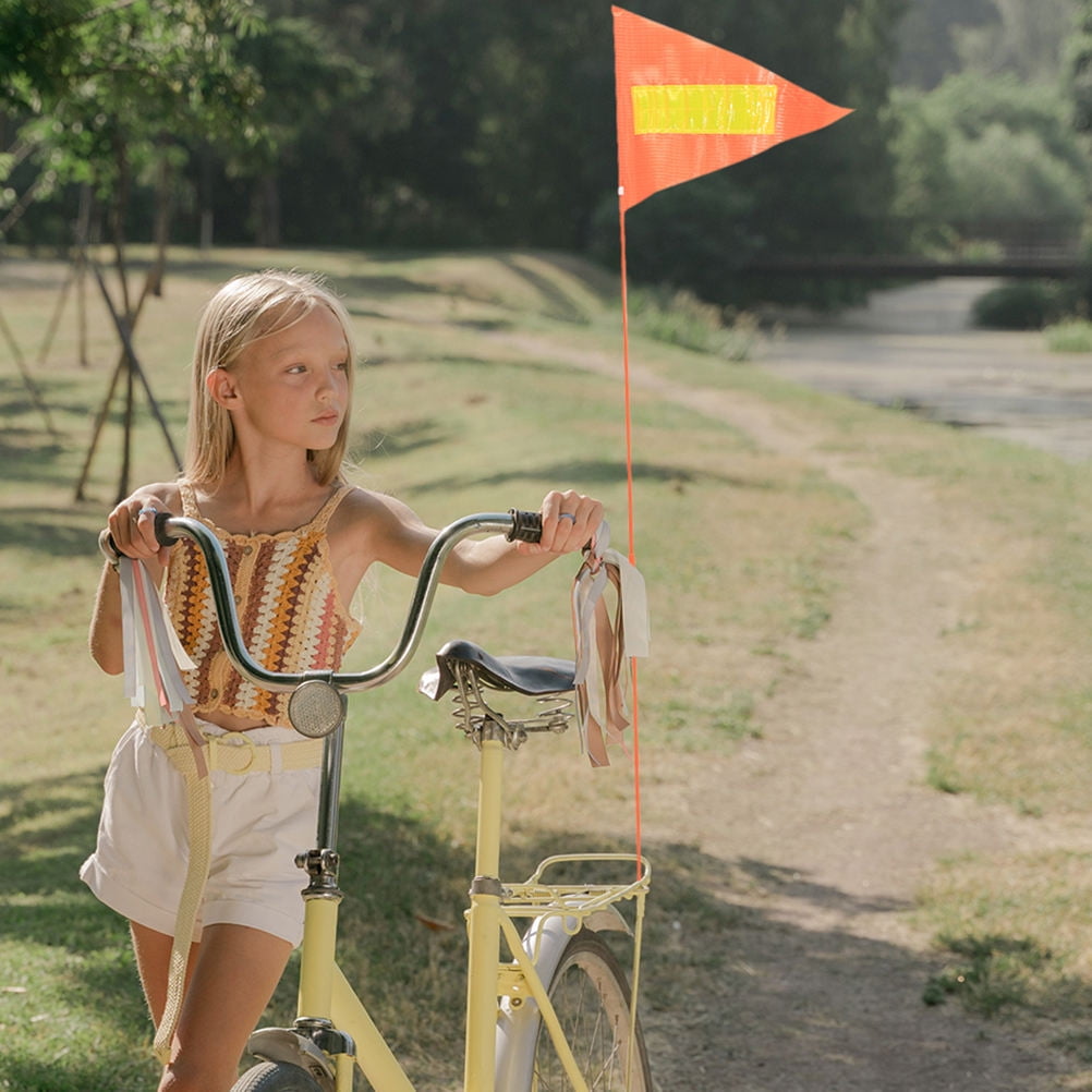 MLINS 2pcs Bicycle Flag Bike Safety Flag For Riding Safety Flag Kit Professional Safety Flag ...