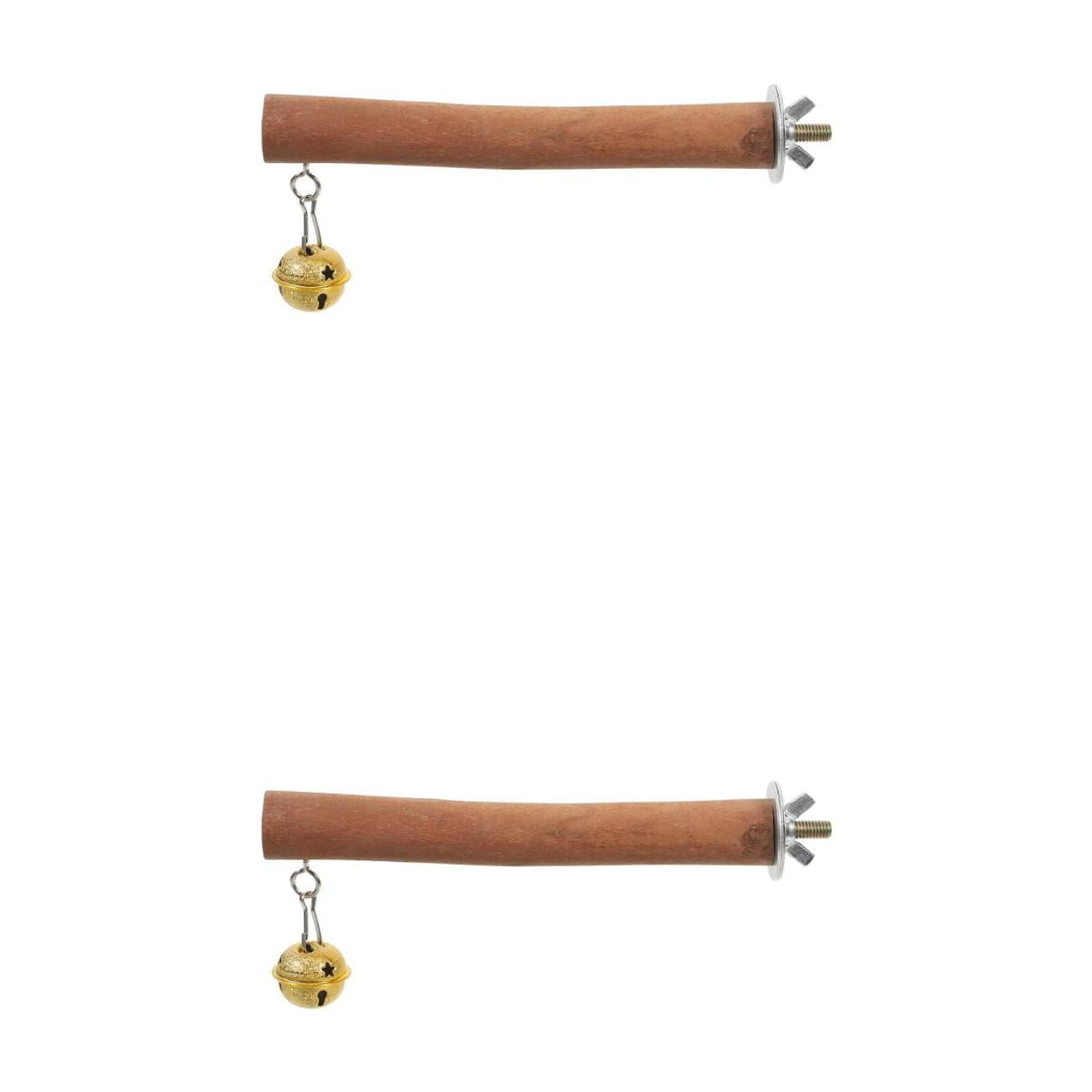 MLINS 2pcs Bird Perch Stand Toy Natural Wood Parrot Perch Bird Cage ...