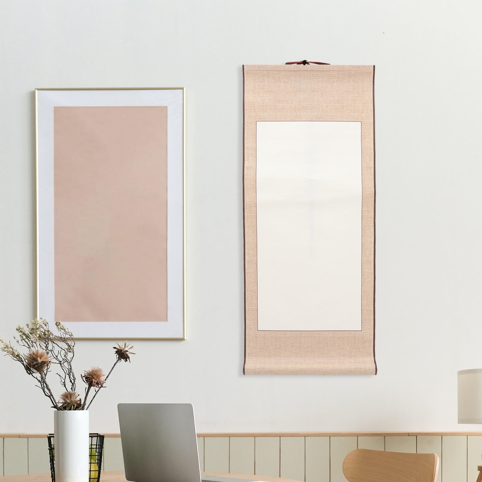 MLINS 2pcs Blank Hanging Scroll Painting Scroll Chinese Rice Paper ...