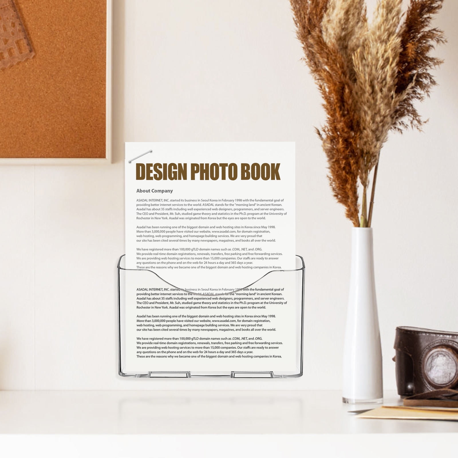 MLINS 2pcs Brochure Stand Pamphlet Holder Magazine Display Stand Desk ...