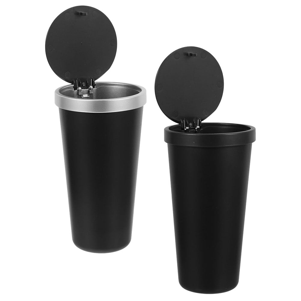 MLINS 2pcs Car Trash Can Portable Trash Can Mini Trash Bin Cup Holder ...