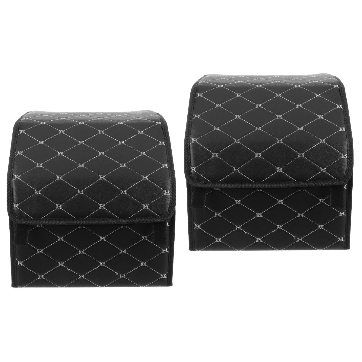 MLINS 2pcs Car Trunk Leather Storage Organizer Collapsible Car ...