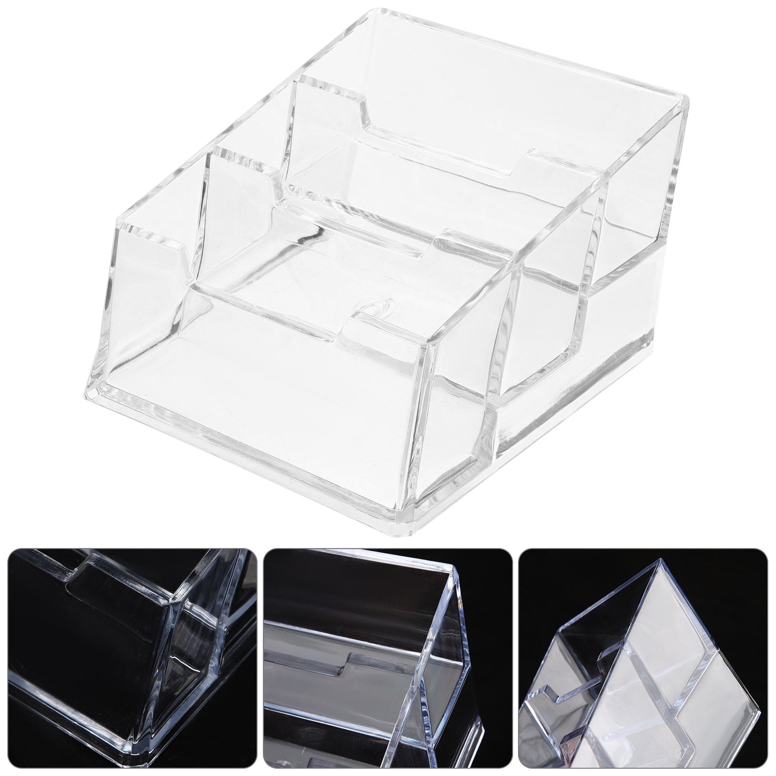 MLINS 2pcs Card Holder Stand Clear Business Card Holder Acrylic Card ...