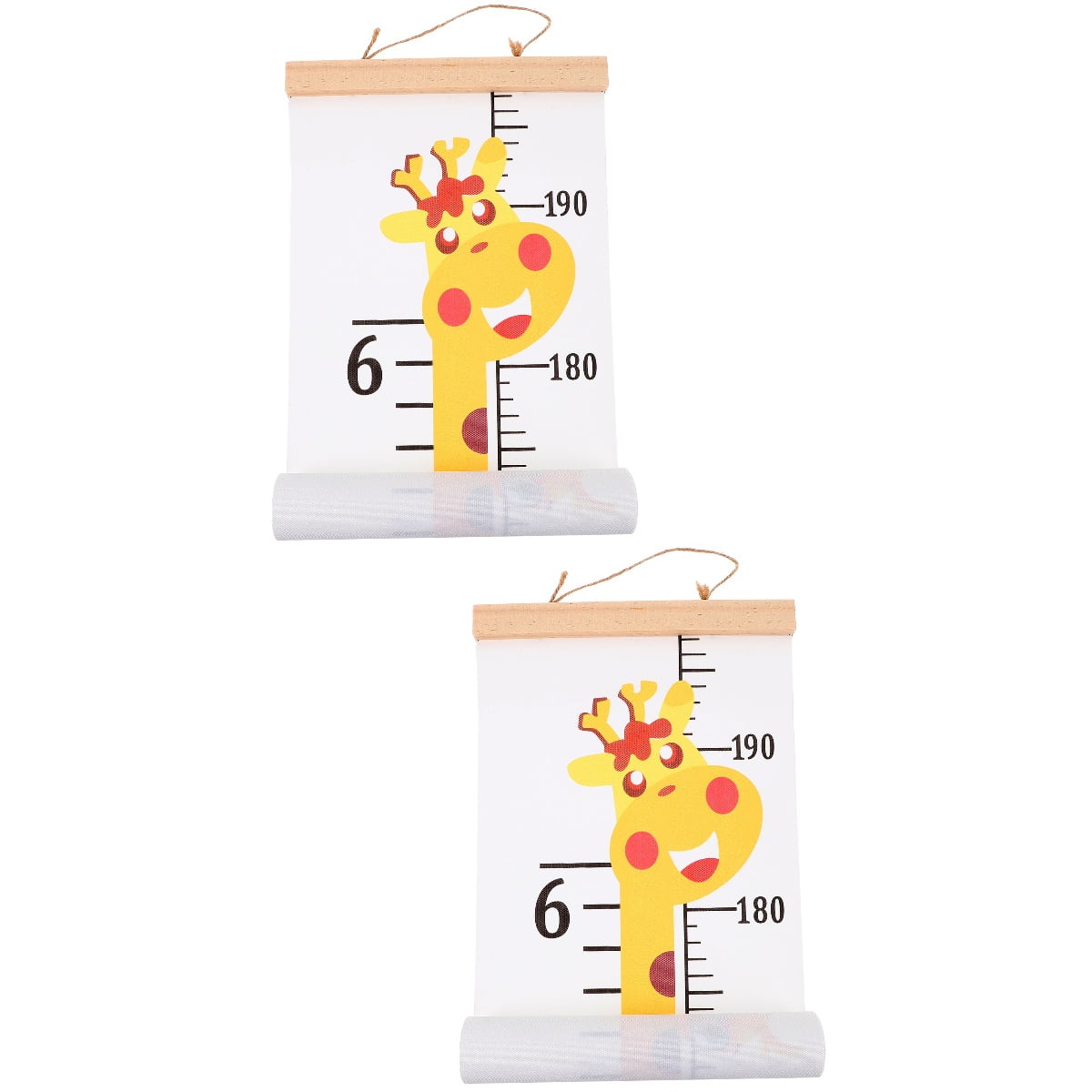 MLINS 2pcs Cartoon Growth Chart Hanging Ruler Wall Decorative Removable ...