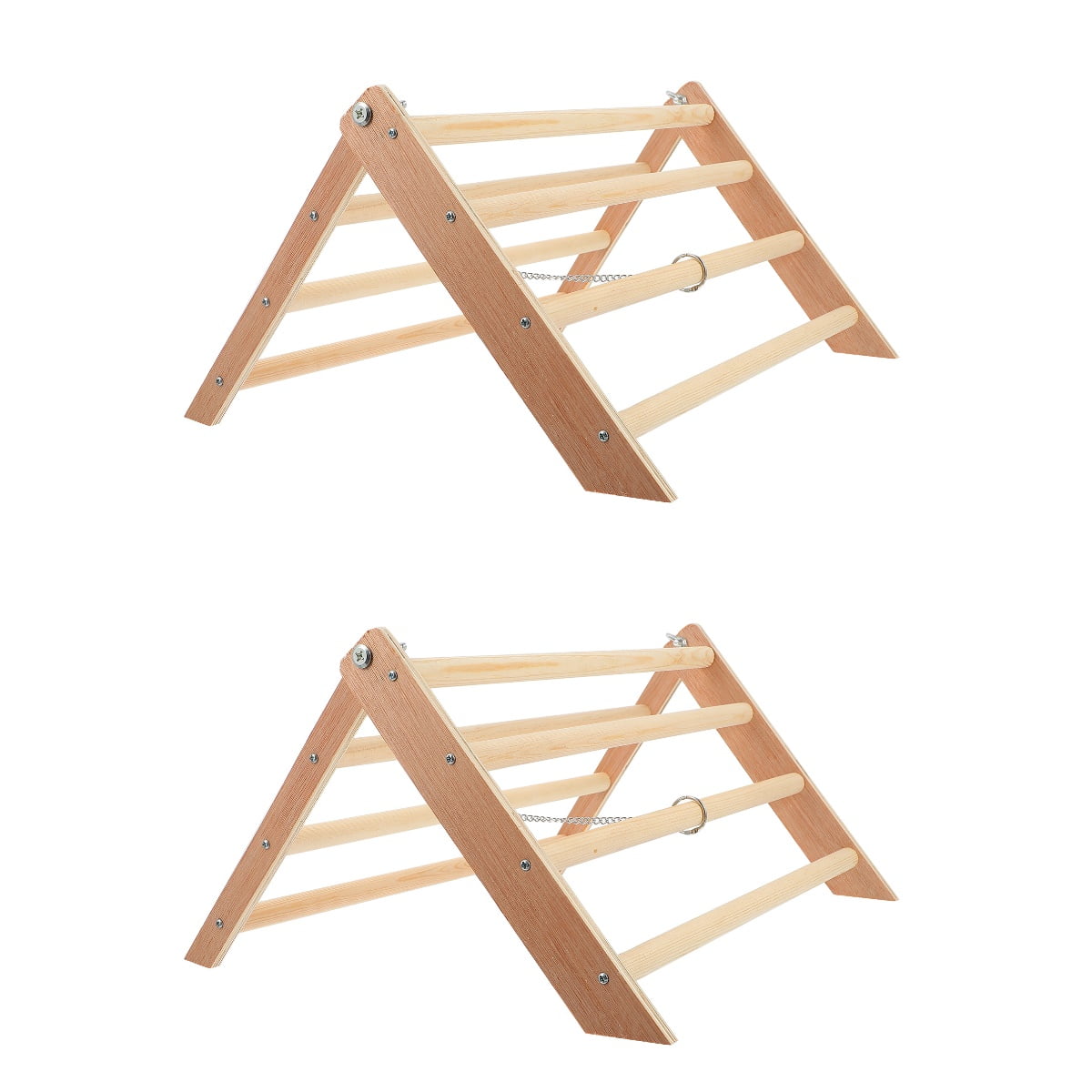 MLINS 2pcs Chicken Perch Bird Parrot Wooden Stand Ladder Roosting Bars ...