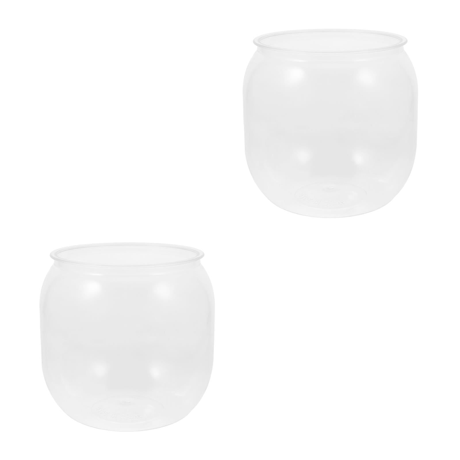 MLINS 2pcs Clear Fish Bowl Small Aquarium Transparent Aquarium Tank ...