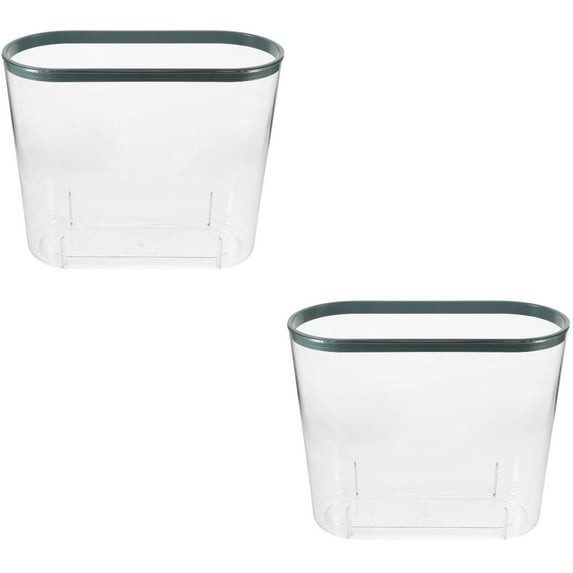 MLINS 2pcs Clear Slim Trash Can Plastic Garbage Container Bin Rubbish ...