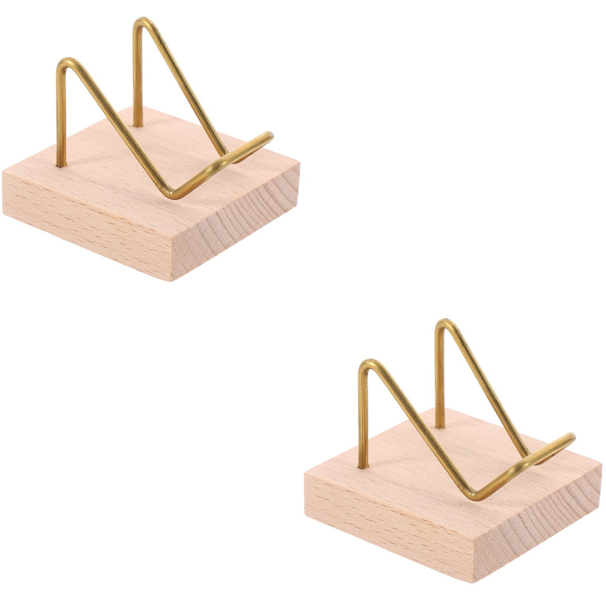 MLINS 2pcs Crystal Mineral Display Stand Wooden Base Mineral Display ...