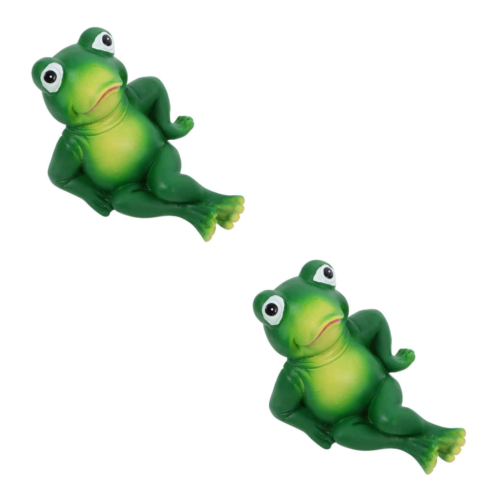 MLINS 2pcs Cute Frog Statue Frog Garden Decor Outdoor Frog Statue For ...