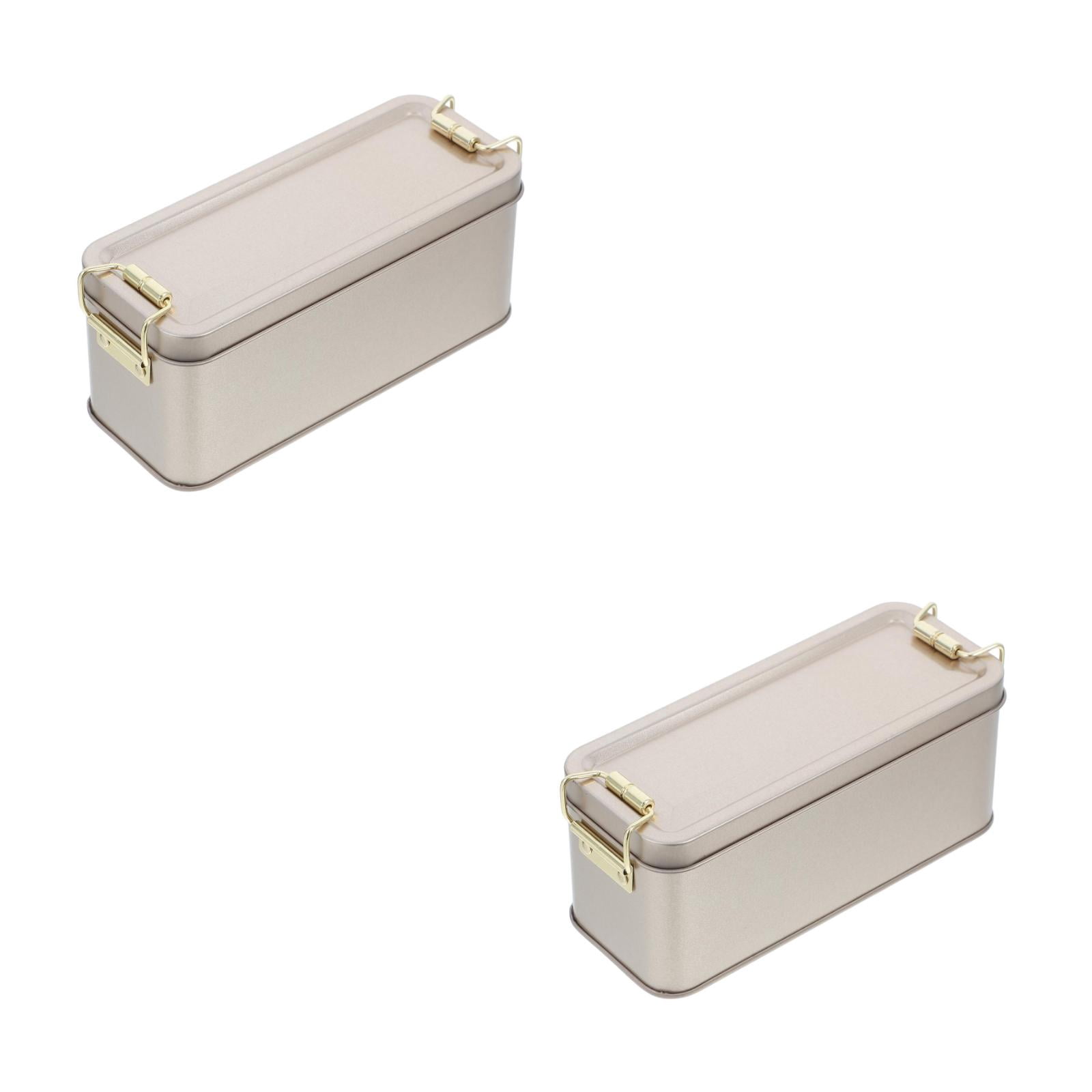 MLINS 2pcs Decorative Storage Container Tin Container Home Office ...