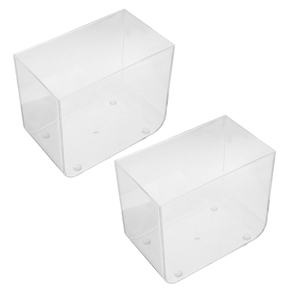 MLINS 2pcs Desktop Betta Fish Tank Compact Open-top Aquarium For Small ...