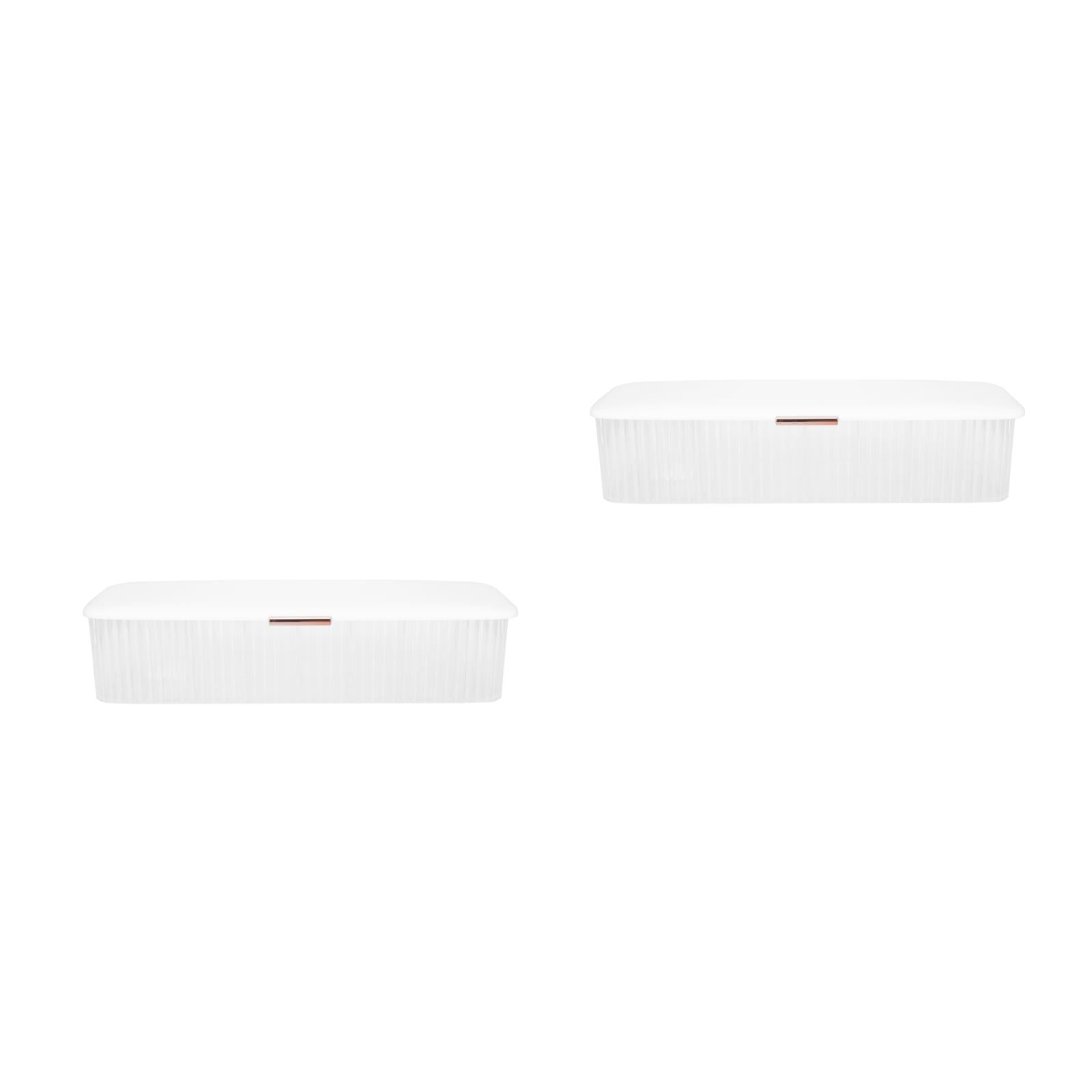 MLINS 2pcs Desktop Cable Organizer Multi-grid Cord Container Plastic ...