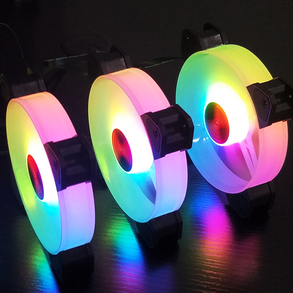 MLINS 2pcs Desktop Computer RGB Fans Silent Computer Cooling Fans ...