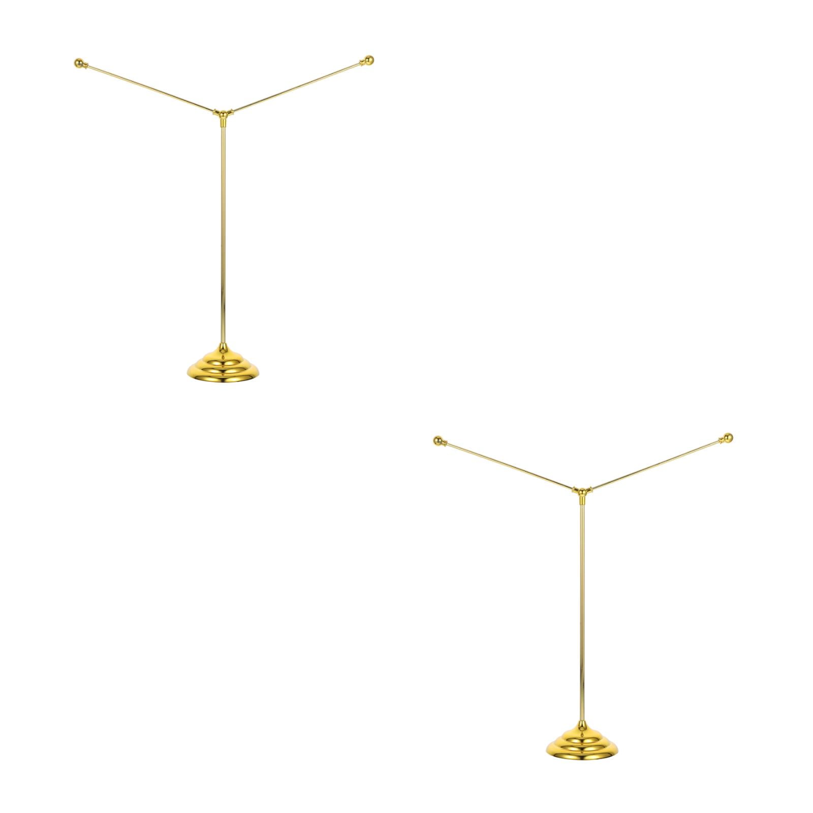 MLINS 2pcs Desktop Flag Holder Y-Shaped Metal Base Flagpole Rack For ...