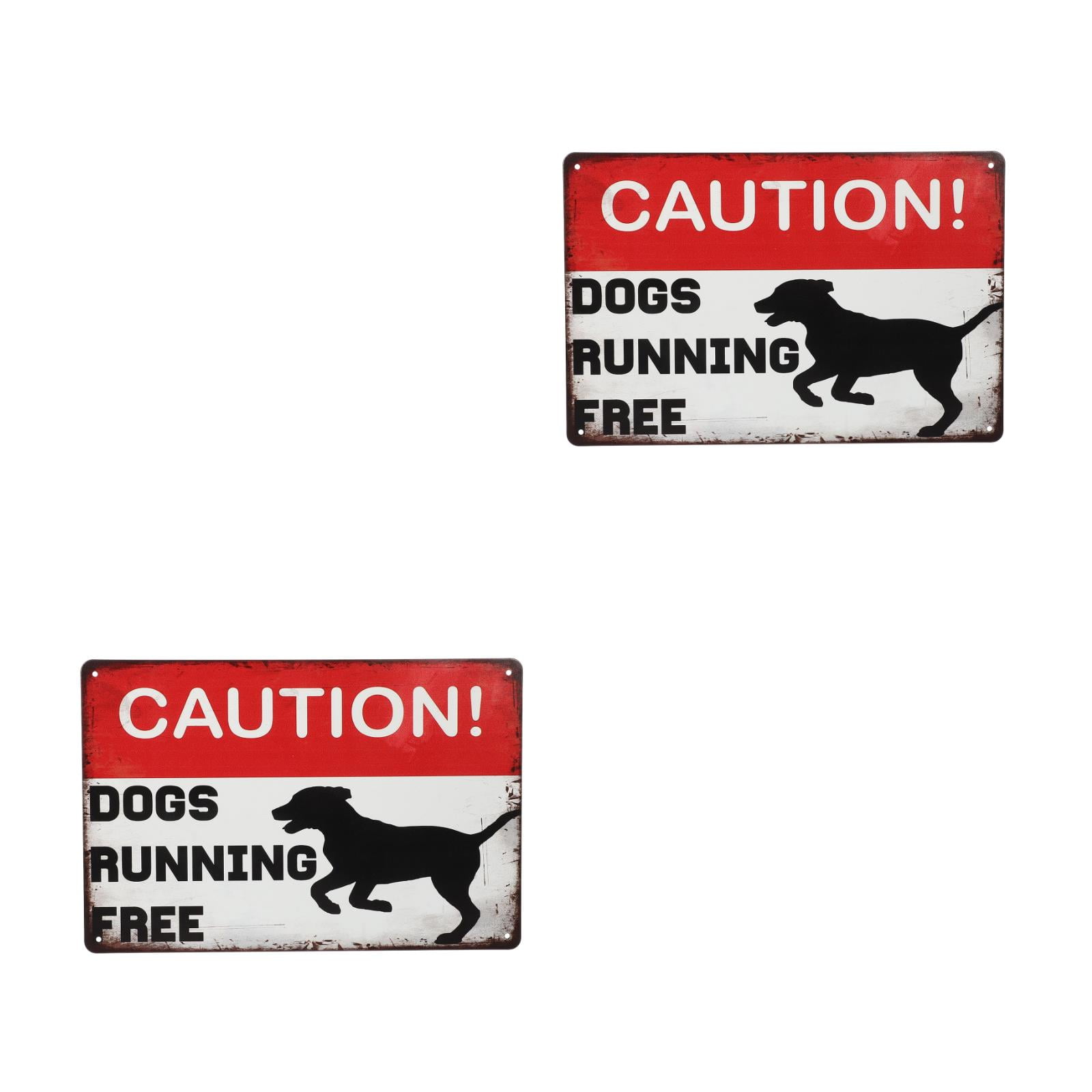 MLINS 2pcs Dog Sign For Yard Beware Of Dog Sign For Villa Dog Warning ...