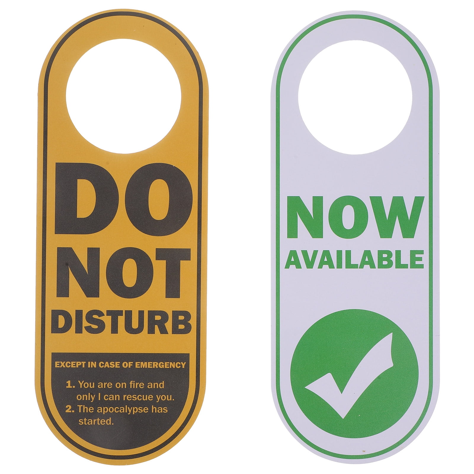 MLINS 2pcs Double Sided Do Not Disturb Sign Board Hotel Doorknob Hanger ...