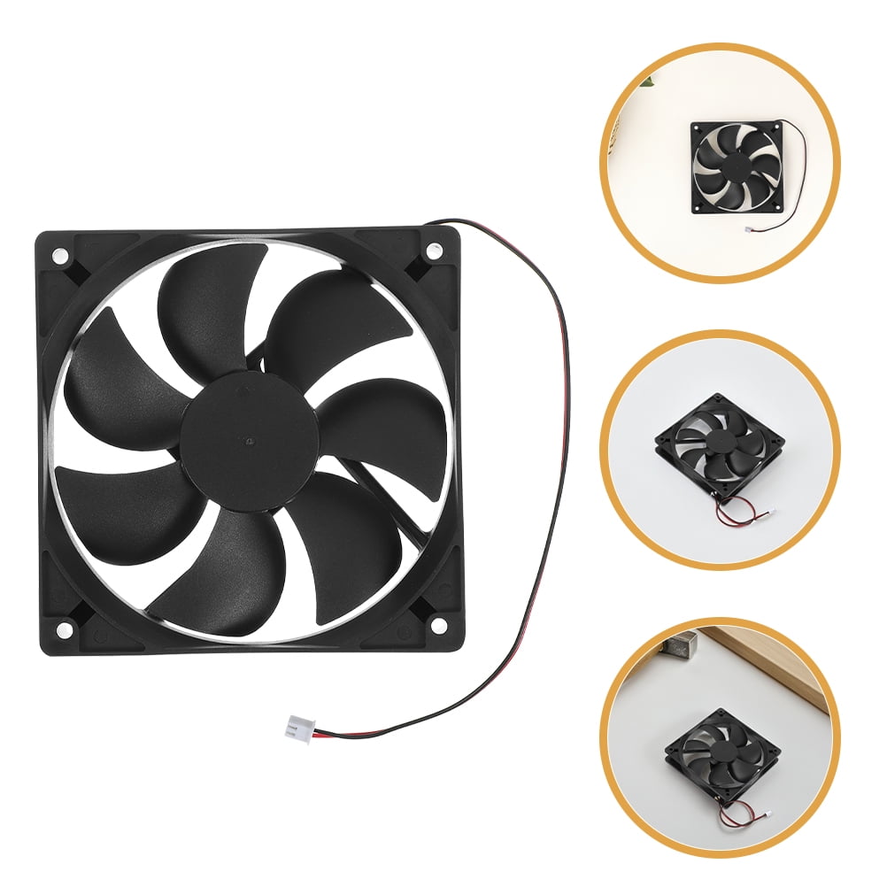 MLINS 2pcs Dual Ball Bearing Dc Brushless Cooling Fan 12cm Silent Computer Case Fan For Long ...