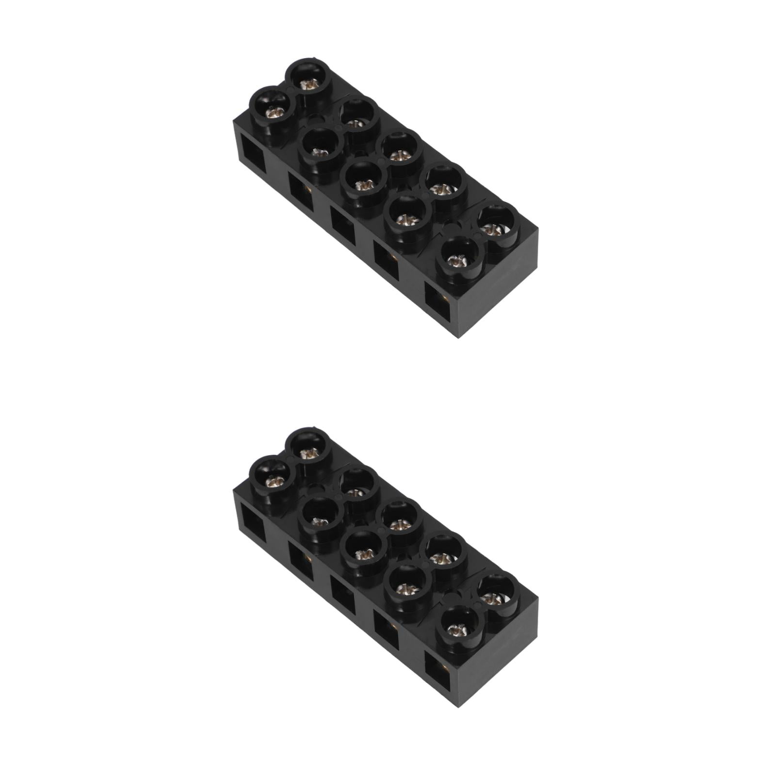 MLINS 2pcs Dual Row Terminal Block With 5 Screw Positions 500v 60a ...