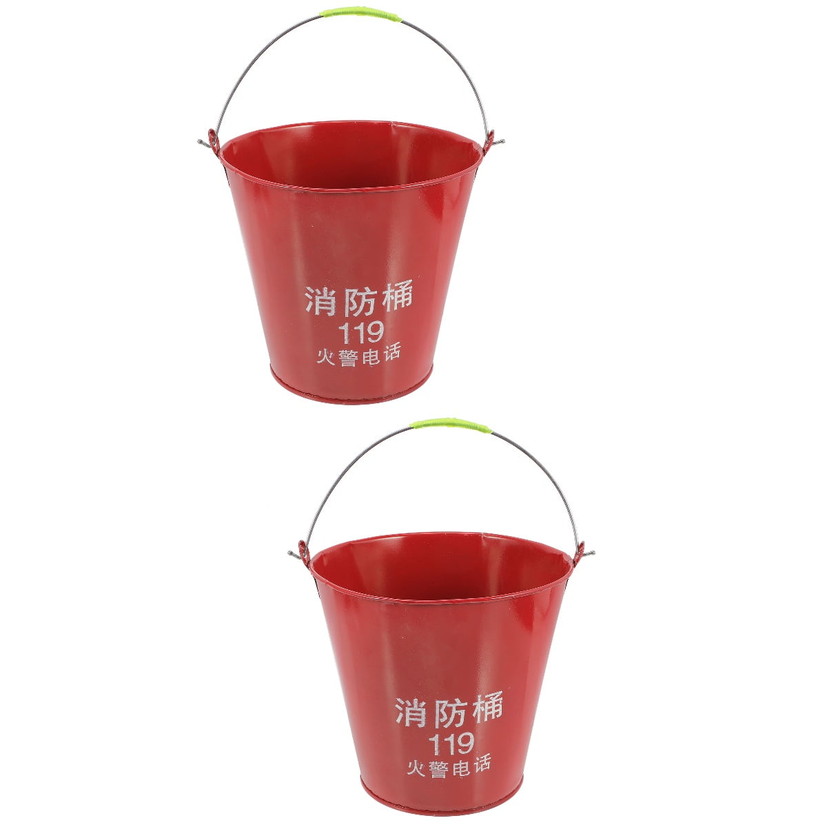 MLINS 2pcs Emergency Sand Bucket Reusable Pail Metal Storage Bucket ...