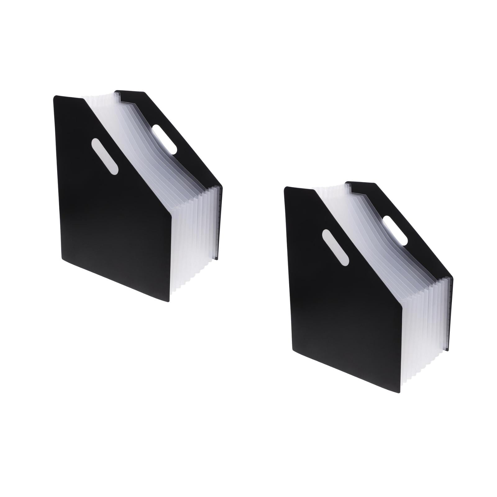 MLINS 2pcs Expanding File Folder Portable File Folder Plastic Accordion ...