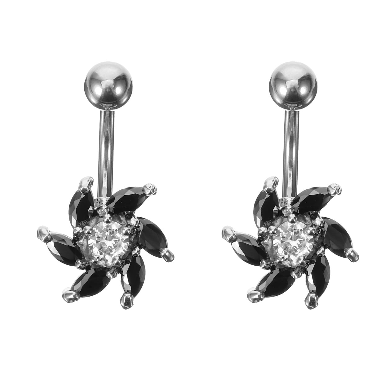 MLINS 2pcs Fake Belly Button Ring Women Navel Ring Non Piercing Fake ...