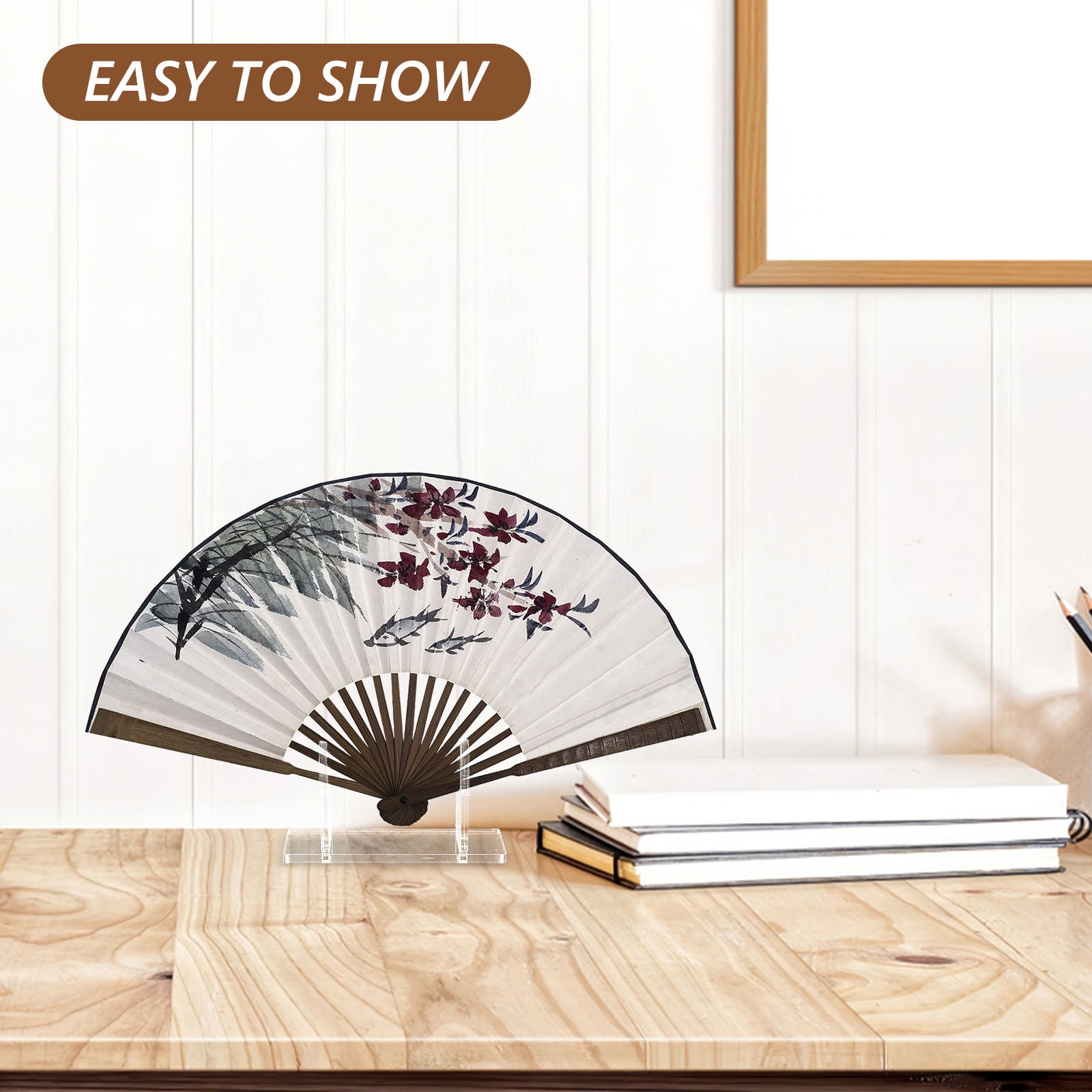 KONTONTY Acrylic Hand Fan Display Stand and Elegant for Home Decor ...