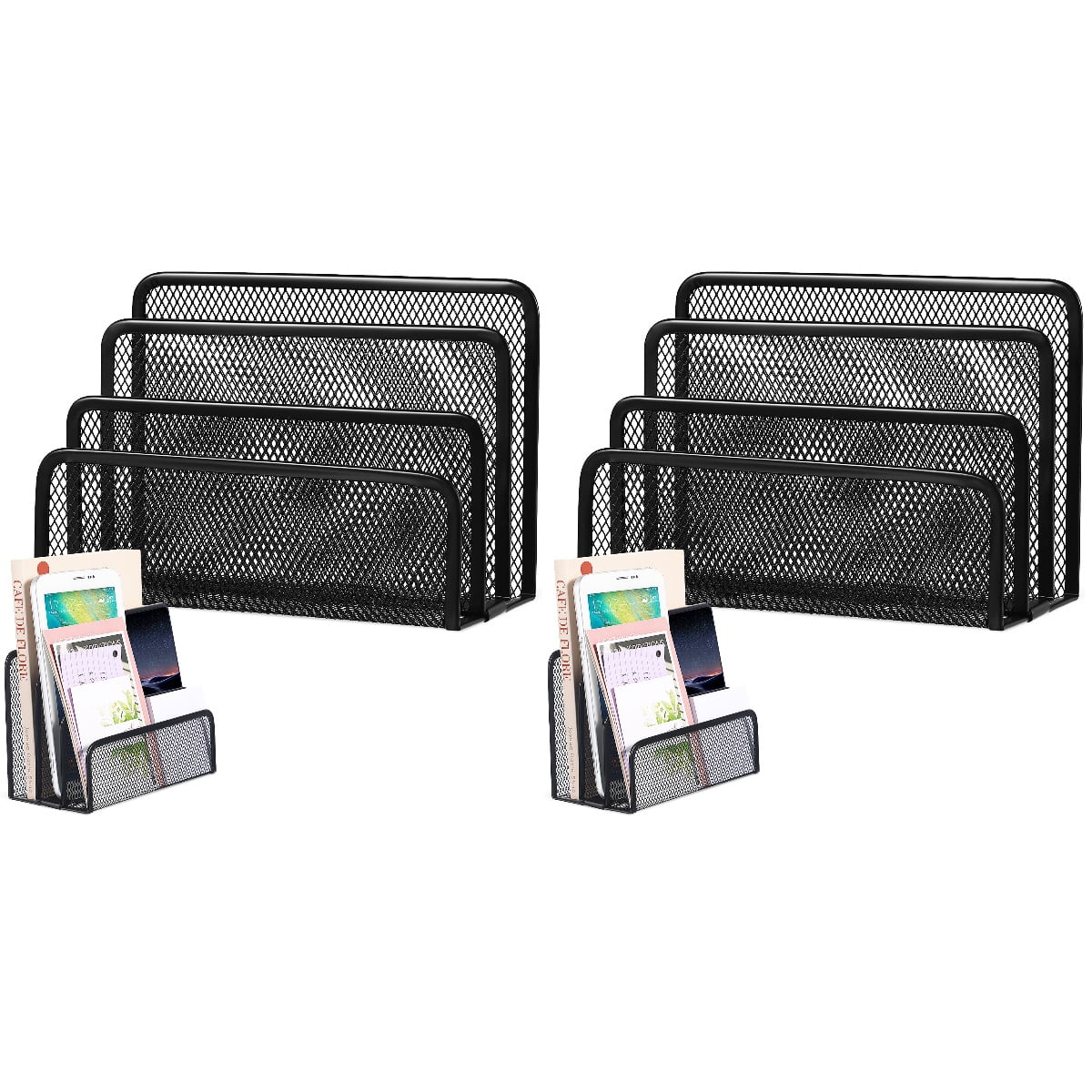 MLINS 2pcs File Holder Upright File Organizer Desk Organizer File ...