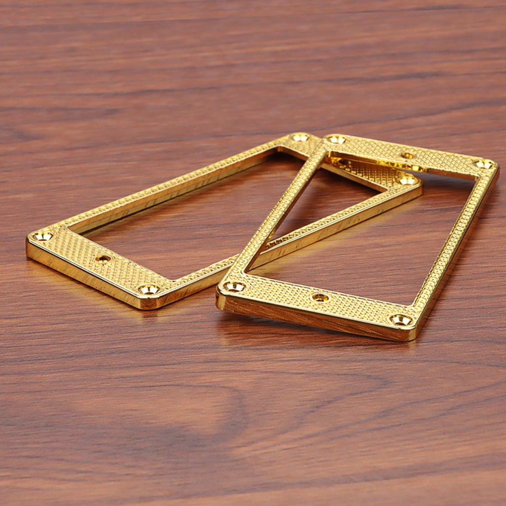 MLINS 2pcs Flat Humbucker Pickup Mounting Ring Metal Guitar Bridge Neck ...