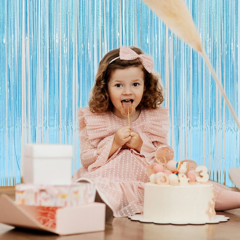 MLINS 2pcs Foil Fringe Curtains Streamers Party Decorations Tinsel ...