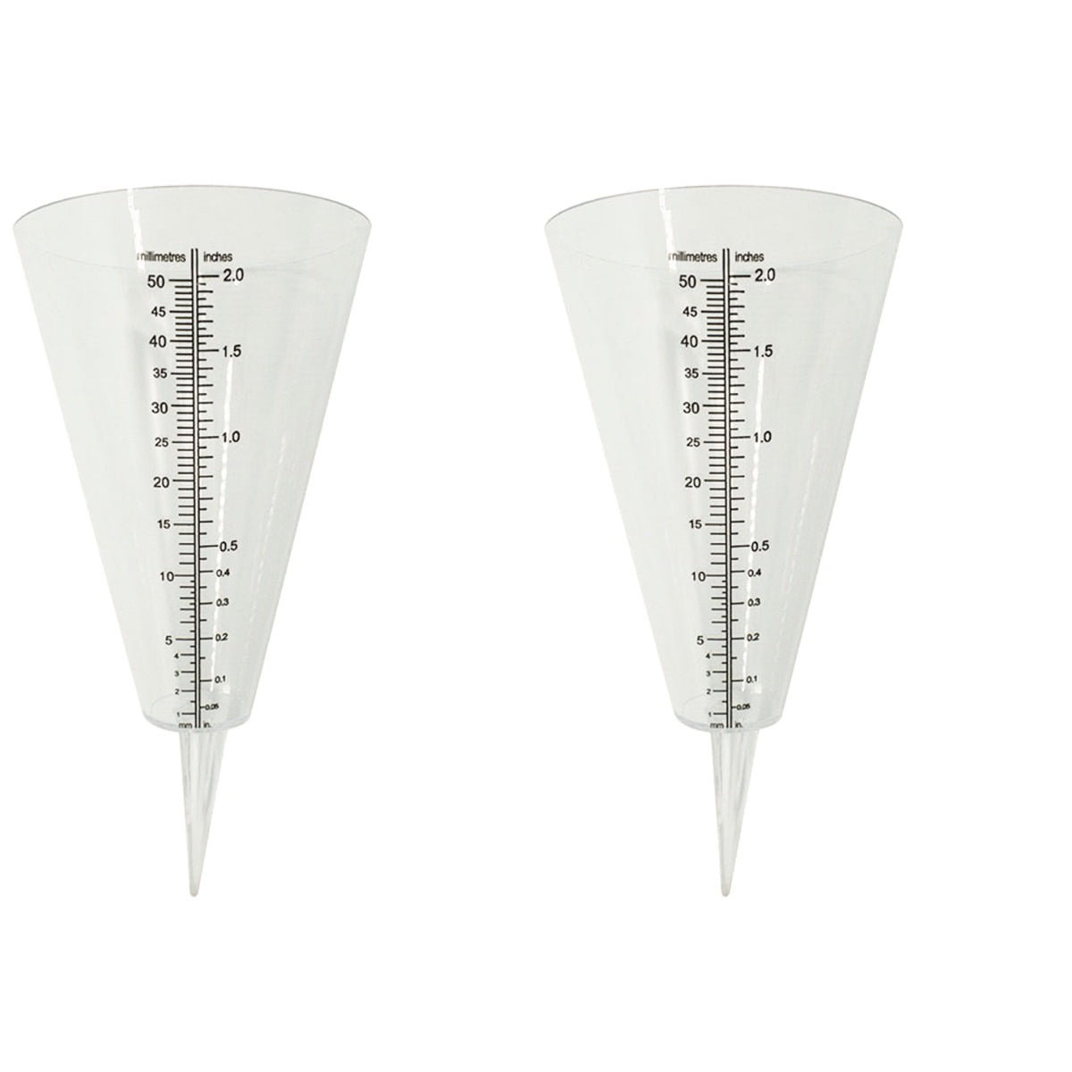 MLINS 2pcs Garden Rain Measuring Cup Clear Rain Measuring Cup Reusable ...