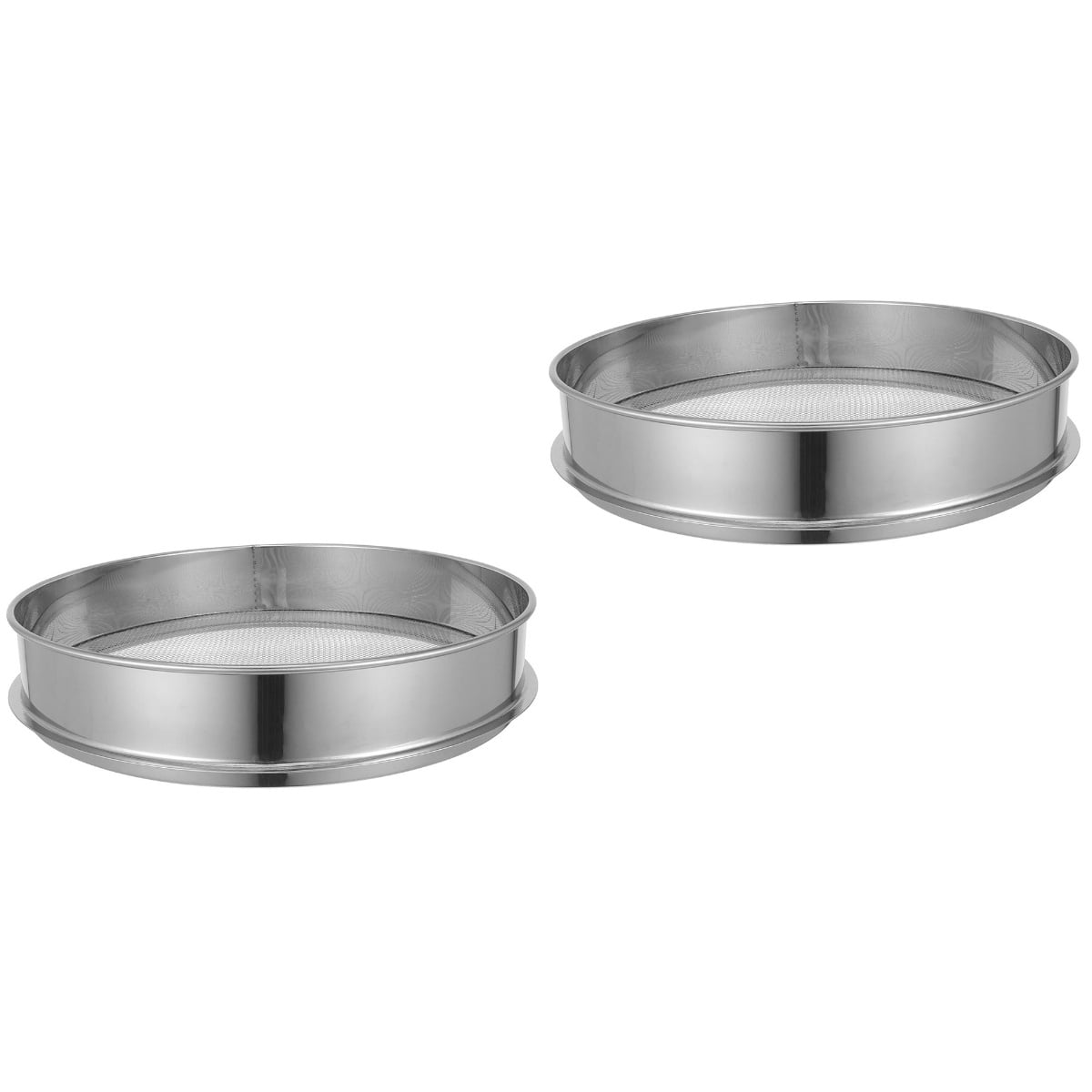 MLINS 2pcs Garden Soil Sifter Soil Sifting Pan Stainless Steel Garden ...