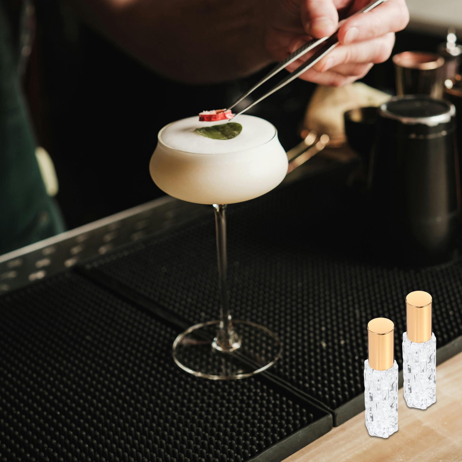 MLINS 2pcs Glass Bitters Atomizer Bottle Cocktails Espresso Refillable ...