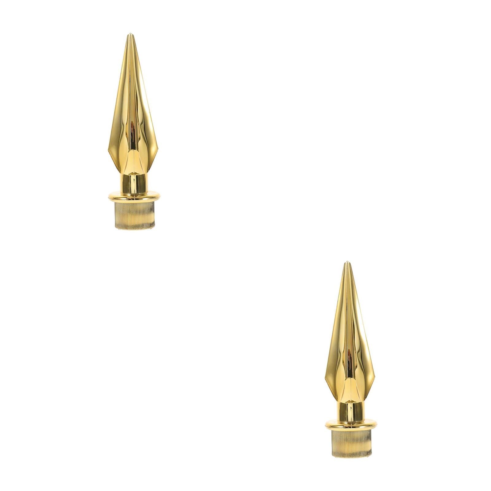 MLINS 2pcs Golden Flagpole Topper Plastic Flag Flag Pole Finial Outdoor ...