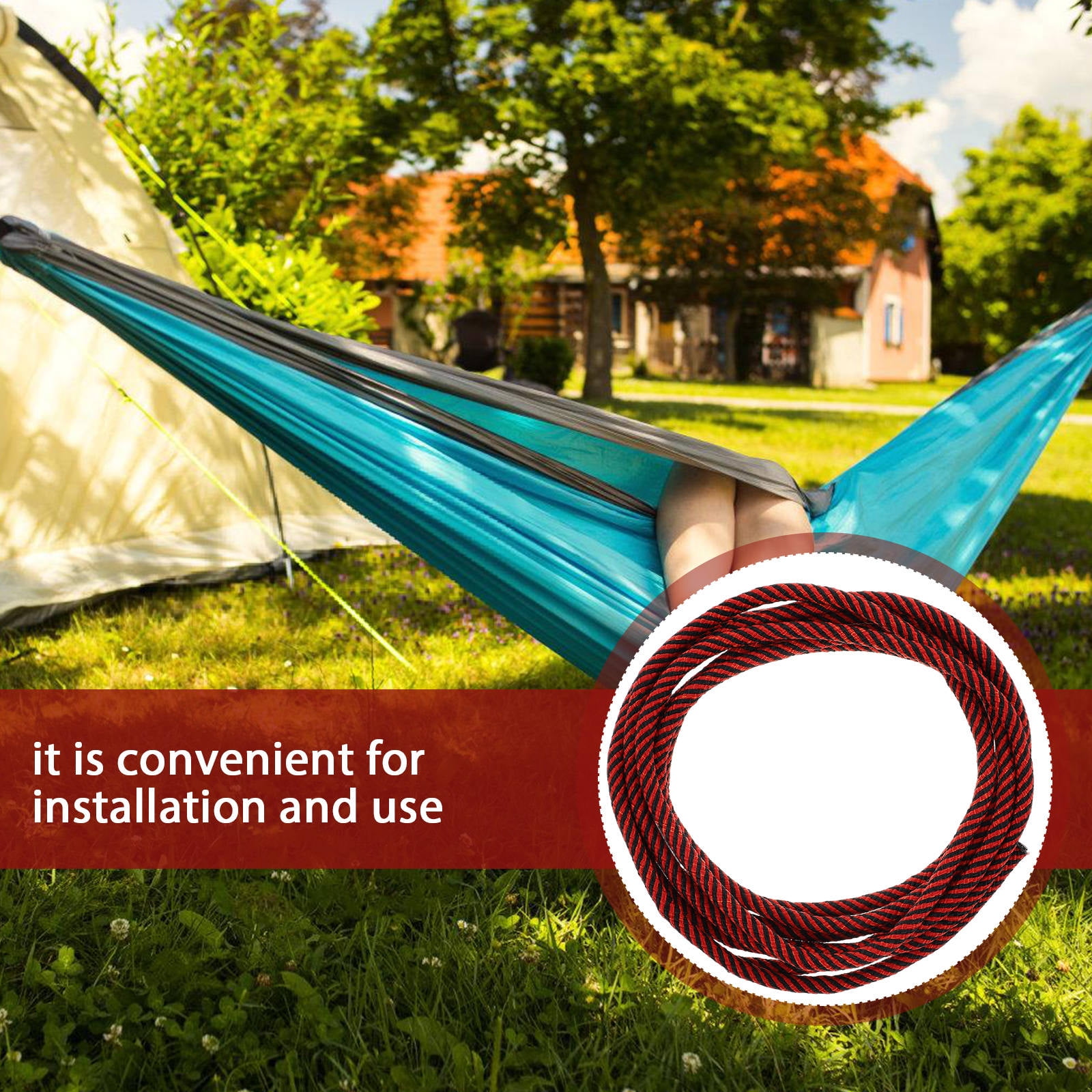 MLINS 2pcs Hammock Rope Heavy Duty Swing Rope Hammock Tree Swing Tree ...