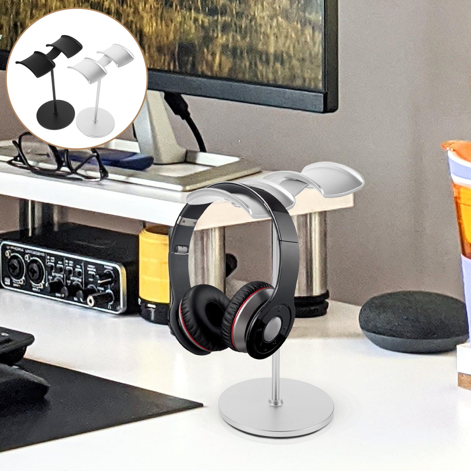 MLINS 2pcs Headphone Storage Display Rack Holder Tabletop Headphone ...